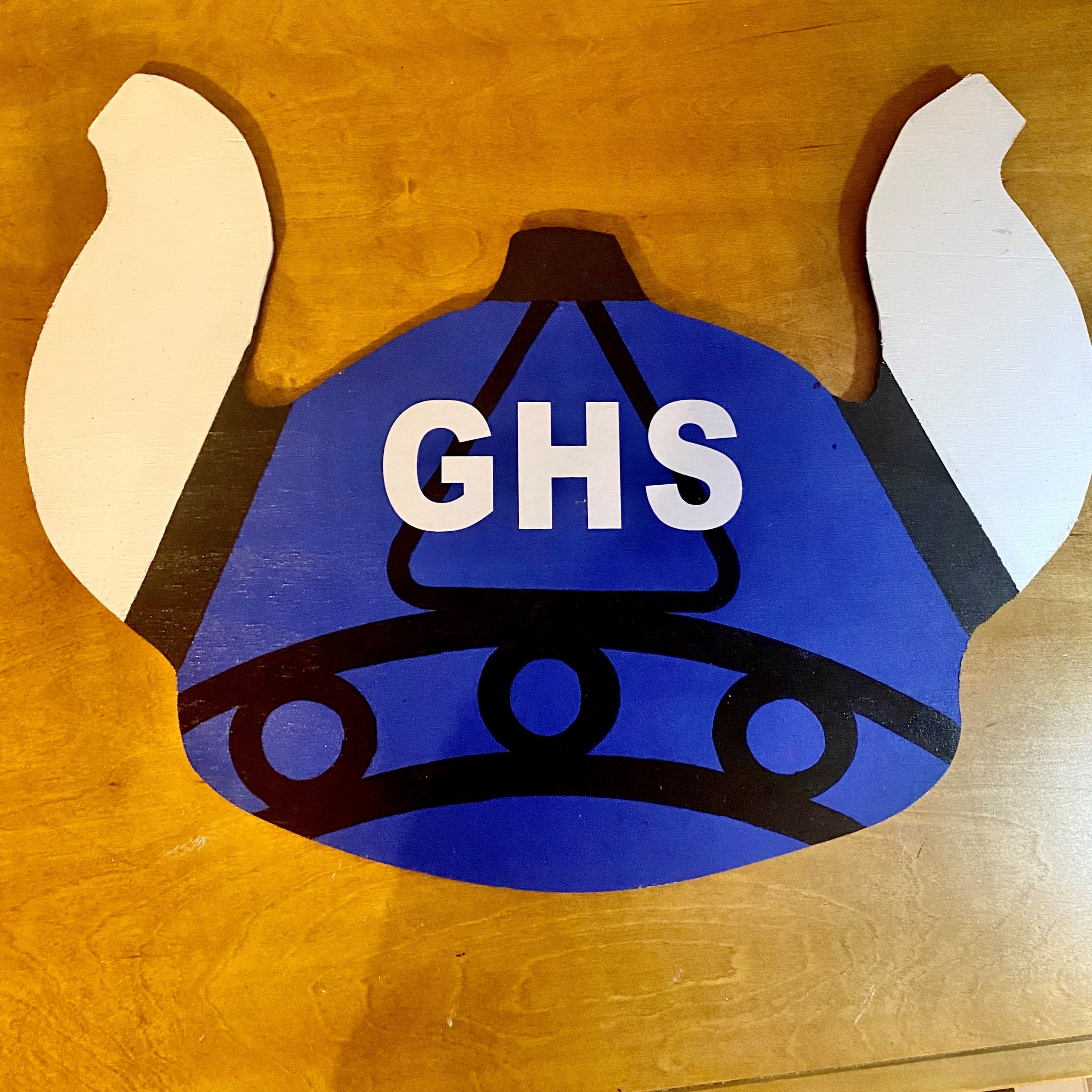 Yard Sign HELMET (Wood) | Welcome to the Geneva All Sports Boosters Store